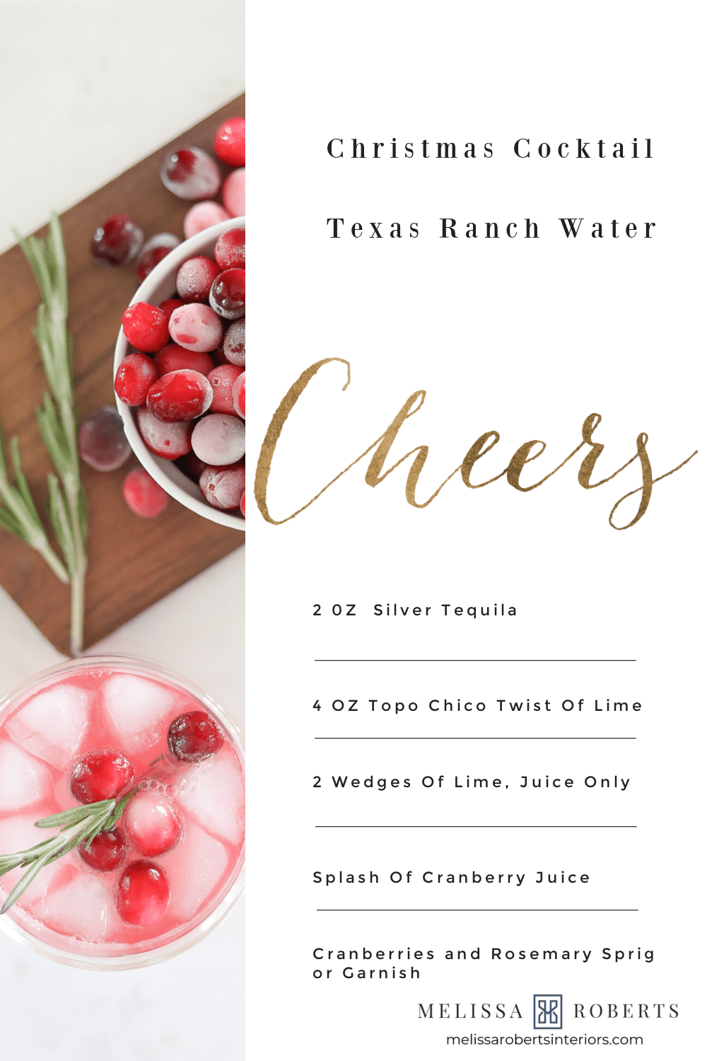 How To Make a Ranch Water Christmas Cocktail – Melissa Roberts Interiors